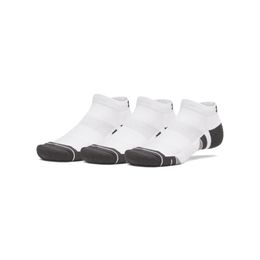 Under Armour Damen Sportsocken "NEW UA PERF TECH 3PK LOW", Gr. Lwei&szlig;, wei&szlig;, jet gray, Obermaterial: 98% Polyester, 2% Elasthan, Socken, 3er-Packung,