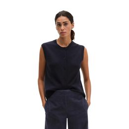 Marc O'Polo MARC O'POLO Damen Strickweste "aus flauschiger Lambswool"martime blau, Gr. L, unifarben, Obermaterial: 100% Schurwolle, Westen
