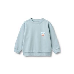 Wheat M&auml;dchen Langarmshirt "Wheat Sweatshirt L/S Ellis"summer sky, Gr. 98, bedruckt, 100% Baumwolle, Shirts