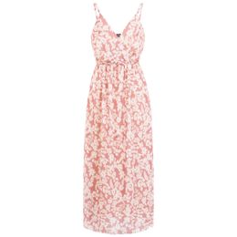 CLOUD 5IVE Damen A-Linien-Kleid "CLOUD 5IVE Maxi DressFloral Print"rose, Gr. L, 100% Polyester, Kleider