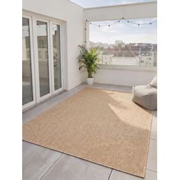 benuta Basic In- & Outdoor-Teppich Iowa Beige 120x170 cm - Teppich f&uuml;r Balkon, Terrasse & Garten