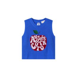 Damen Strickweste "Another Cotton Lab Apple WMN Knit Vest", blau, Gr. XL, ANOTHER COTTON LAB, 100% Baumwolle, Westen