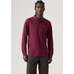 Levi's LEVI'S Herren Langarm-Poloshirt "LS HM POLO"tawny port pique, Gr. S, Piqu&eacute;, Obermaterial: 100% Baumwolle, Shirts, Polokragenverschluss in 3-Knopf-Form