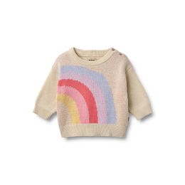 Wheat M&auml;dchen Sweater "Wheat Jacquard Pullover Solveig"rainbow, Gr. 86, bedruckt, 100% Baumwolle, Sweatshirts