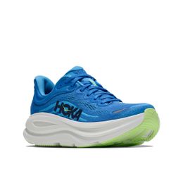 Hoka One One Herren Laufschuh "BONDI 9", Gr. 42,5, blau, Synthetik, Textil, Schuhe, atmungsaktives Mesh-Obermaterial, leicht profiliertes