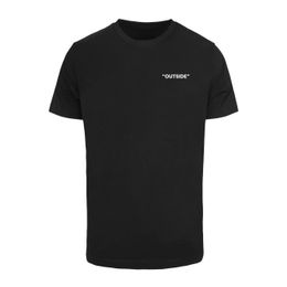 MisterTee Herren T-Shirt "MisterTee Herren Outside Tee"schwarz, Gr. XXL, bedruckt, 100% Baumwolle, Shirts