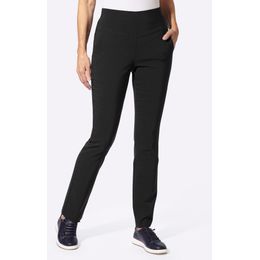 Casual Looks Damen Schlupfhose, schwarz, Gr. 22, unifarben, 72% Viskose, 25% Polyamid, 3% Elasthan, Hosen