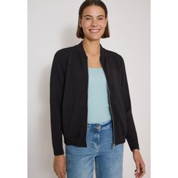 Cecil Damen Cardiganschwarz, Gr. XS, unifarben, Stoff, 46% Modal, 46% Polyester, 8% Elasthan, Strickjacken, in Unifarbe