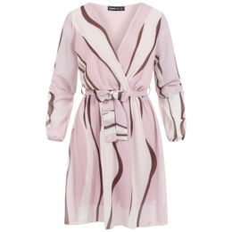 CLOUD 5IVE Damen A-Linien-Kleid "CLOUD 5IVE Long-sleeve Dress Waves"rose, Gr. L, unifarben, 100% Polyester, Kleider