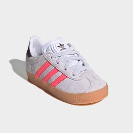 Kinder Sneaker "GAZELLE COMFORT CLOSURE ELASTIC LACES KIDS", adidas originals, Gr. 22, rosa, Leder, Synthetik, Schuhe, f&uuml;r Kinder