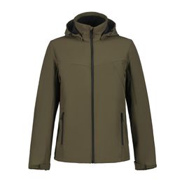 Icepeak Herren Softshelljacke "Icepeak BRIMFIELD"olive, Gr. 52, Softshell, Obermaterial: 95% Polyester, 5% Elasthan, Jacken, mit abnehmbarer Kapuze,