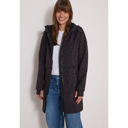 Cecil Damen Softshellmantel, schwarz, Gr. M, Softshell, 92% Polyester, 8% Elasthan, M&auml;ntel, mit Kapuze mit Tunnelzugband
