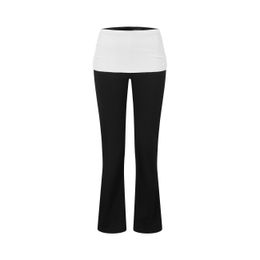 CLOUD 5IVE Damen Trainingshose "CLOUD 5IVE Turn Up Pants"schwarz, wei&szlig;, Gr. M, unifarben, 95% Polyester, 5% Elasthan, Hosen