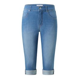 AENGELS Damen Shorts "AENGELS CAPRI TURN UP"light blau used, Gr. 34, unifarben, 89% Baumwolle, 8% Polyester, 3% Elasthan, Hosen