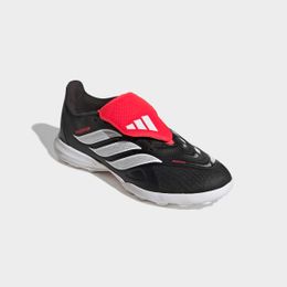 M&auml;dchen Fu&szlig;ballschuh "PREDATOR LEAGUE KIDS, ROLLRASEN, UMSCHLAGBARE ZUNGE", adidas Performance, Gr. 34core schwarz, ftwr wei&szlig;, lucid rot, Synthetik,