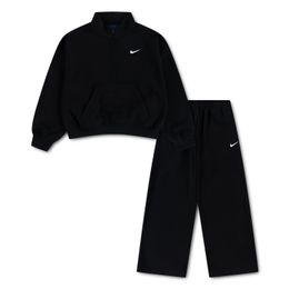 Nike Sportswear Jungen Jogginganzugschwarz, Gr. 5, unifarben, Obermaterial: 80% Baumwolle, 20% Polyester, Sportanz&uuml;ge, 2-teiliges Set, f&uuml;r Kinder,