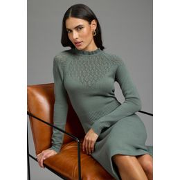 Laura Scott Damen Strickkleidsalbei, Gr. 42, unifarben, Strick, Obermaterial: 50% Viskose, 28% Polyester, 22% Polyamid, Kleider, mit edlem