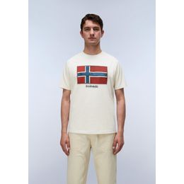 Napapijri Herren T-Shirt "S-FLAG TIKI SS BLACK BEAUTY"wei&szlig; whisper, Gr. XXL, Obermaterial: 100% Baumwolle, Shirts, mit Rundhalsausschnitt, aus