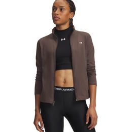 Under Armour Damen Trainingsjacke "MOTION FZ"peppercorn, wei&szlig;, Gr. S, Obermaterial: 83% Polyester, 17% Elasthan, Jacken, f&uuml;r Fitness und Sportmode,