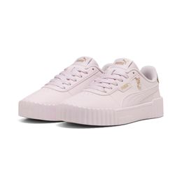 Puma Jungen Sneaker "CARINA 30 CHARM JR", Gr. 38powder pink, Puma gold, Synthetik, Schuhe