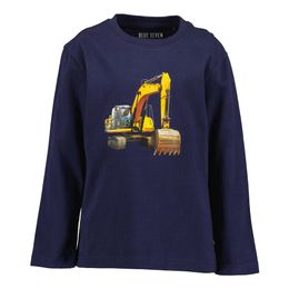 Blue Seven Jungen Langarmshirtnachtblau, Gr. 122, bedruckt, unifarben, Single Jersey, Obermaterial: 100% Baumwolle, Shirts, Baumwolle, Fotodruck,