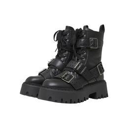 Buffalo Damen Stiefel "Buffalo ASPEN BIKER - VEGAN NAPPA", Gr. 37schwarz, Polyurethan, unifarben, Schuhe