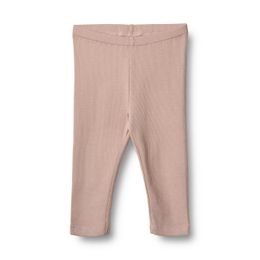 Wheat M&auml;dchen Leggings "Wheat Rippenjersey Leggings Jules"rose powder, Gr. 62, unifarben, 96% Baumwolle (Bio), 4% Elasthan, Hosen