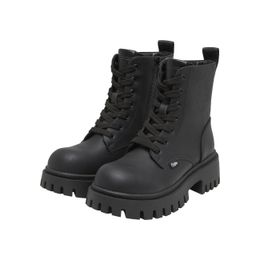 Buffalo Damen Stiefel "Buffalo ZANOS LACE UP MID - VEGAN NAPPA", Gr. 36schwarz, Polyurethan, unifarben, Schuhe