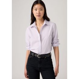 Levi's LEVI'S Damen Hemdbluse "CARLILE CLASSIC POPLIN SHIRT", lila, Gr. XL, Web, Obermaterial: 100% Baumwolle, Blusen, Klassischer Hemdblusenkragen