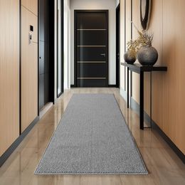 Teppich, B:80cm H:7mm L:250cmsilber, Ayyildiz Teppiche, Wohnzimmer, Teppiche, "HELIX 2200 , auch als L&auml;ufer und Rund erh&auml;ltlich", 3D-Effekt durch