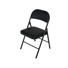 HTI-Living Klappstuhl Wedigo Kunstleder Schwarz-Schwarz