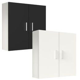 Vcm Holz Wandschrank Badschrank Ma&szlig;e: H. 60 x B. 60 x T. 18 cm 2 T&uuml;ren 2 F&auml;cher - Zalo