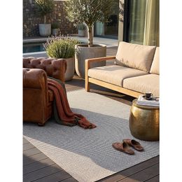 KADIMA DESIGN Flachgewebe-Teppich Pflegeleicht Grau 120x170 cm - BORNO Kadima