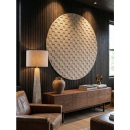 KADIMA DESIGN Flachgewebe-Teppich Schachbrett Beige 120x120 cm Schachbrett