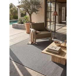 KADIMA DESIGN Flachgewebe-Teppich Pflegeleicht Anthrazit 140x200 cm - BORNO Kadima