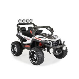 Moni Kinder Elektroauto Jeep Jakarta BLK-819, Fernbedienung, MP3, vier Motoren wei&szlig;