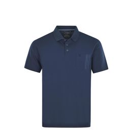 Hajo Shirt Kurzarm-Polopique Stay Fresh mit Knopfleiste, Brusttasche und Logo-Stickerei
