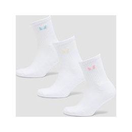 Myprotein MP Unisex Crew Socken (3er-Pack) &ndash; Cosmo Rosa/Himmelblau/Kokosnuss - UK 2-5