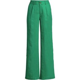 LANDS' END Leinenhose High Waist mit weitem Bein f&uuml;r Damen in Petite-Gr&ouml;&szlig;e, Damen, size: petite, Pink, Leinen, by Lands' End