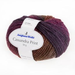 Cassandra Print von Junghans-Wolle, Himbeer/Aubergine, aus Wolle