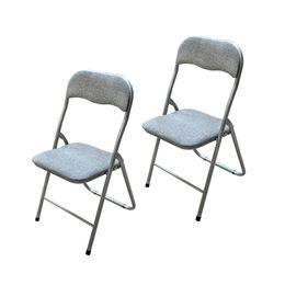 HTI-Living Klappstuhl 2er Set Dima Fabric Grau