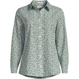 LANDS' END B&uuml;gelfreie Baumwoll-Bluse in Plus-Gr&ouml;&szlig;e, Damen, size: plus, Gr&uuml;n, Baumwolle, by Lands' End