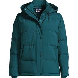 LANDS' END Wasserabweisende Daunenjacke f&uuml;r Damen in Petite-Gr&ouml;&szlig;e, Damen, size: petite, Blau, Nylon/Daunen, by Lands' End