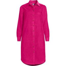 LANDS' END Feincord-Blusenkleid aus Baumwolle f&uuml;r Damen, Damen, size: regular, Rot, Baumwolle, by Lands' End