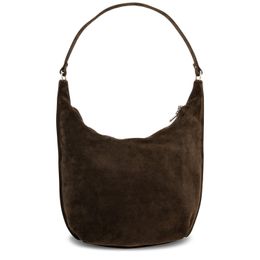 Ellen Truijen Gro&szlig;e Veloursledertasche, dunkelbraun