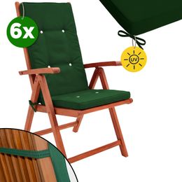 Detex Stuhlauflage 6er-Set Gr&uuml;n f&uuml;r Hochlehner Vanamo