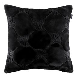 JOOP! Kissenbezug J! Cozy Cornflower schwarz, Schwarz, Textil, Uni, 50x50 cm, hochwertige Qualit&auml;t, Wohntextilien, Bez&uuml;ge, Kissenbez&uuml;ge
