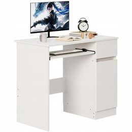 Schreibtisch,, Wei&szlig;, Holzwerkstoff, 90x75x50 cm, Arbeitszimmer, Schreibtische, B&uuml;rotische