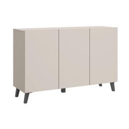 P & B Sideboard, Beige, Kaschmir, Kunststoff, 3 F&auml;cher, 120x76x39 cm, Fsc, stehend, Wohnzimmer, Kommoden & Sideboards, Sideboards