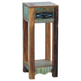 Landscape Beistelltisch, Mehrfarbig, Holz, Altholz, 1 Schublade(n) Schubladen, quadratisch, eckig, 30x75x30 cm, ISO 9001, Holzm&ouml;bel, Holztische, Beistelltische Holz